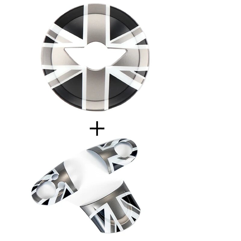 Накладки на автомобильные рулевые колеса, наклейки на обложку для MINI Cooper R55 R56 Gray Jack B