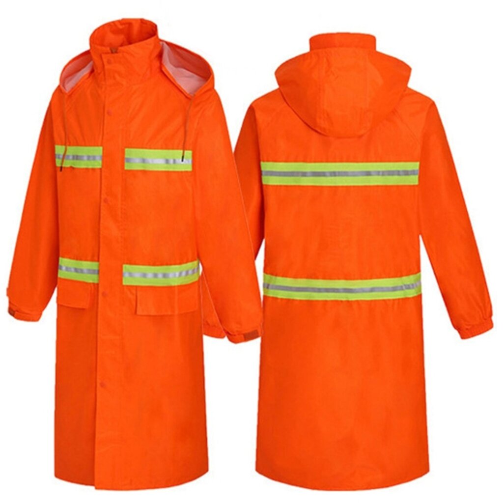 Непромокаемый дождевик с капюшоном, светоотражающий элемент с высокой видимостью
