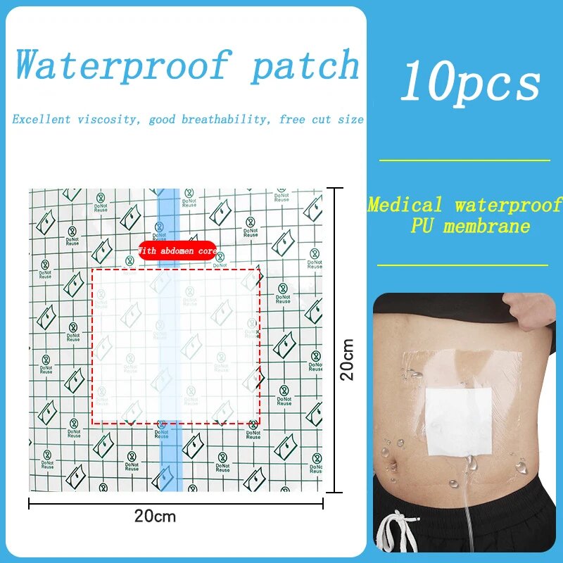 Пластыри QniYdYd водонепроницаемые для ран 10 шт 10pcs Core Filling