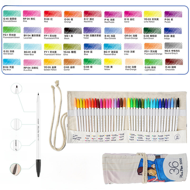 Гелевая ручка Munami Color Water Pen, 36 цветов, 0,4 мм