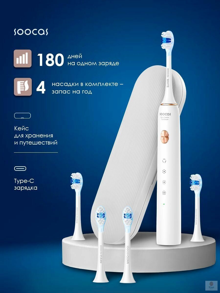 Электрическая зубная щетка Anderlen X3U, магнитная левитация, белая