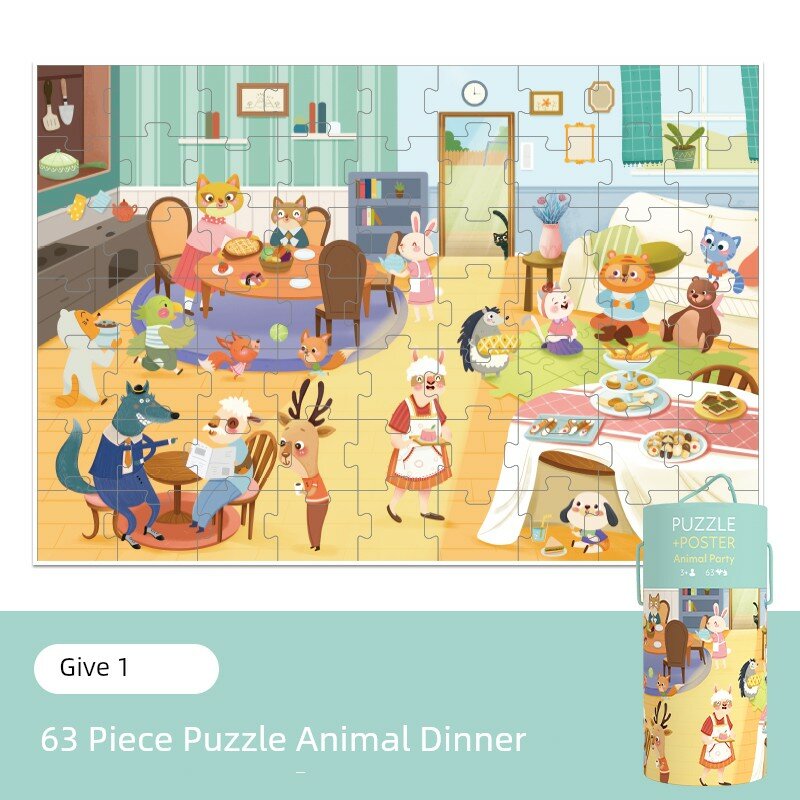 Большой блок-пазл Pinwheel, развивающий детский пазл, плоский пазл с картинками, игрушка для развития интеллекта