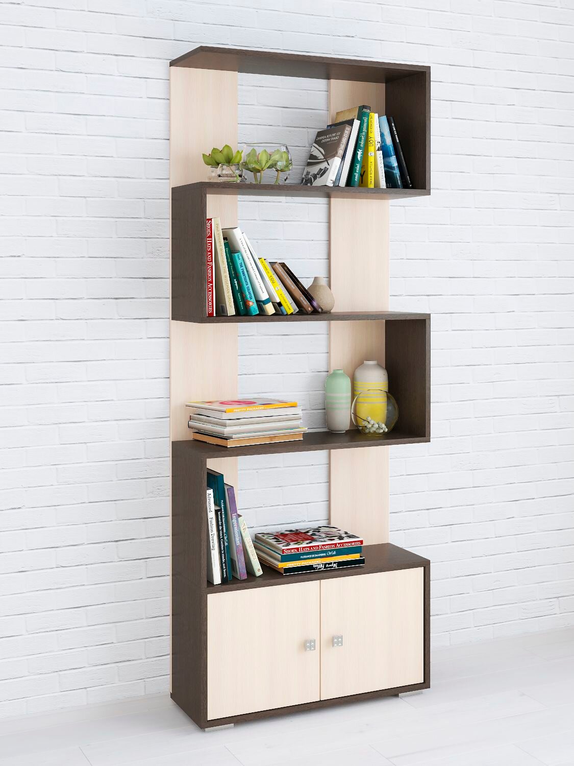 Стеллаж Ромео-2 от Тэкс 1800*700*250 мм венге/дуб молочный