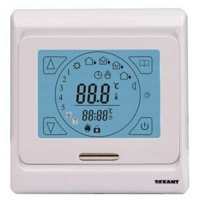 Терморегулятор Rexant R91XT 51-0533 сенсорный с автоматическим программированием, 3680 Вт