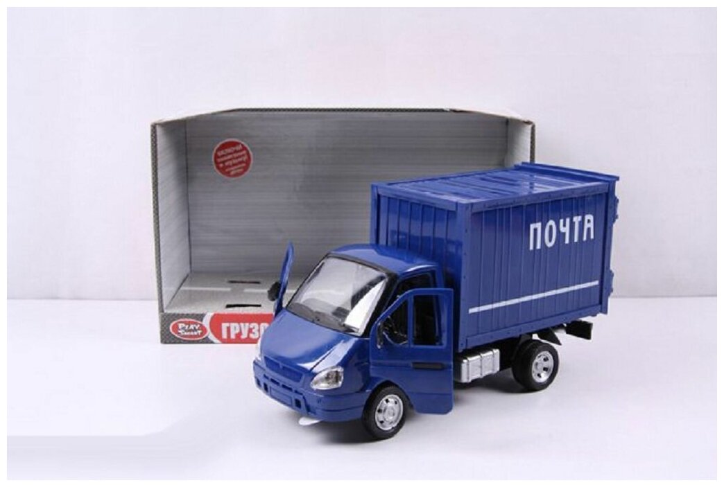 Машинка грузовой фургон "Почта", открыв. все двери, свет, звук