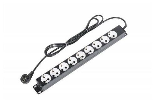 Блок розеток ЦМО БР-9П-Ш-9005 Y16-009 черный 9 розеток 2 м