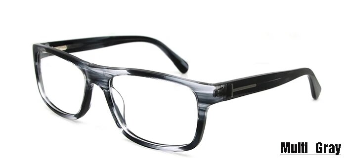 ESNBIE Ацетатные прямоугольные очки Gray Nerd glass