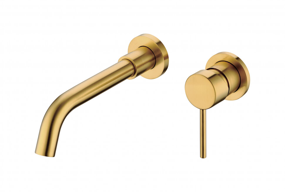 Смеситель для раковины скрытого монтажа Grocenberg GB511GL золото брашированное