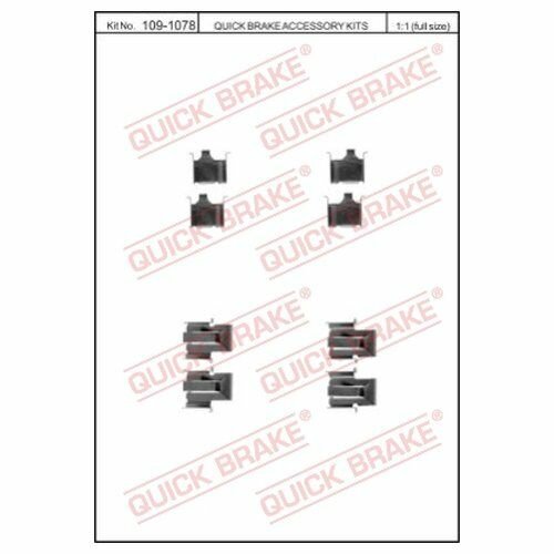 Комплект монтажный тормозных колодок Quick Brake 1091078 для Mitsubishi Colt I, Galant III