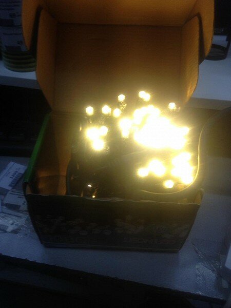 Гирлянда уличная 10м (Теплый белый) 100 led, цена за 1 шт.