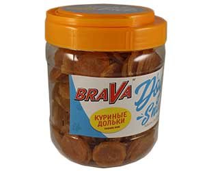 Лакомство для собак brava куриные дольки 600г /12/