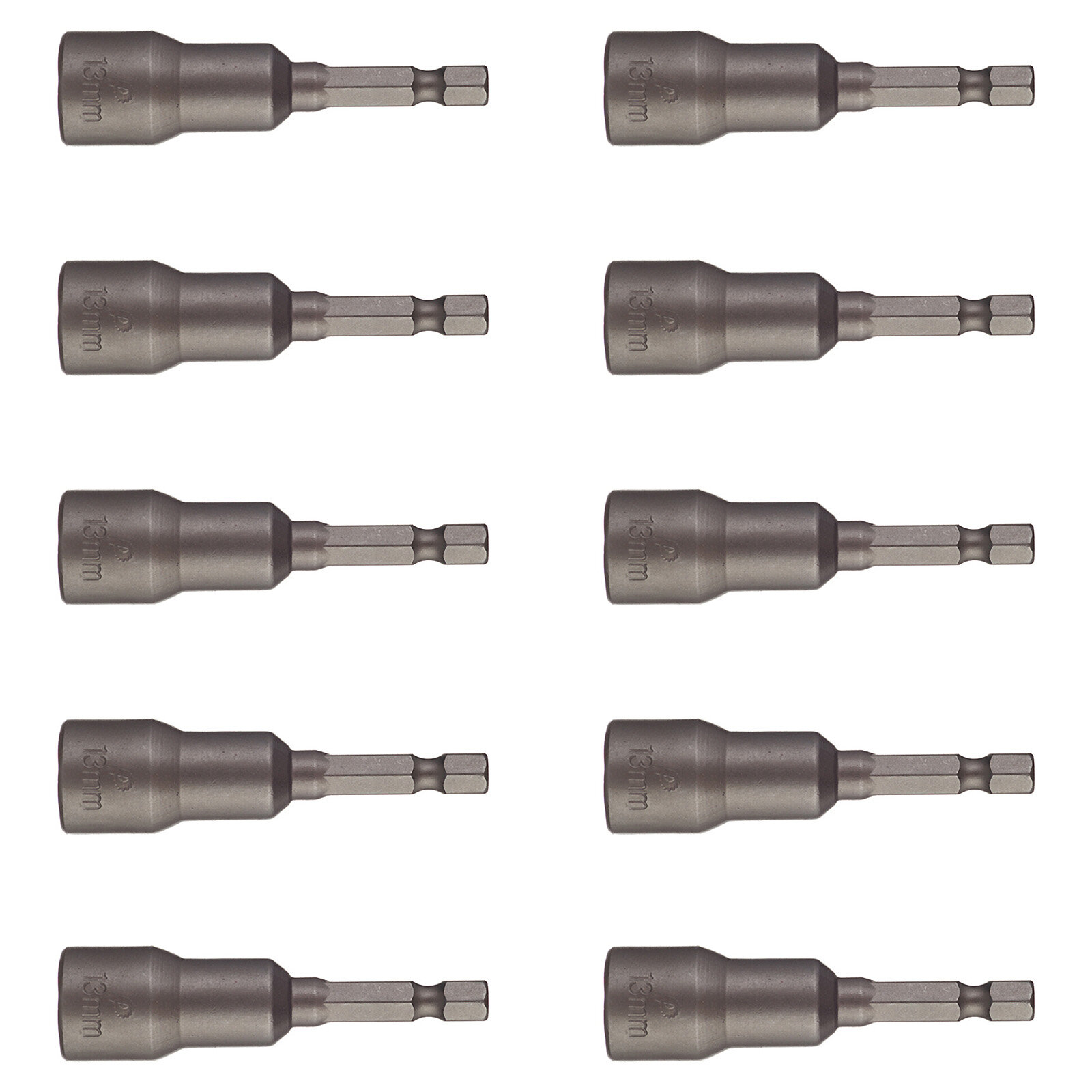 Адаптер для болтов и саморезов Практика (035-165) 13 мм L65 мм магнитный шестигранная головка (10 шт.)