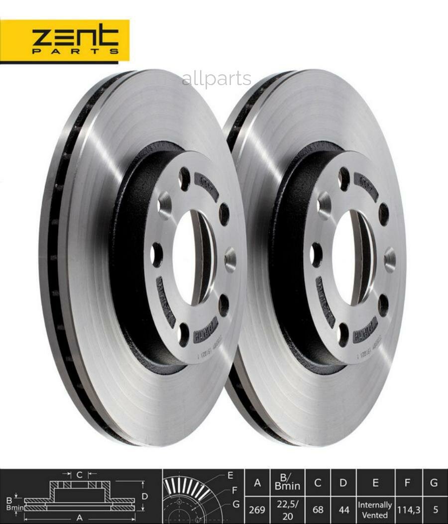 ZENTPARTS Z05981 диск тормозной передний!\ Renault Duster 1.6/1.5DCi 10>