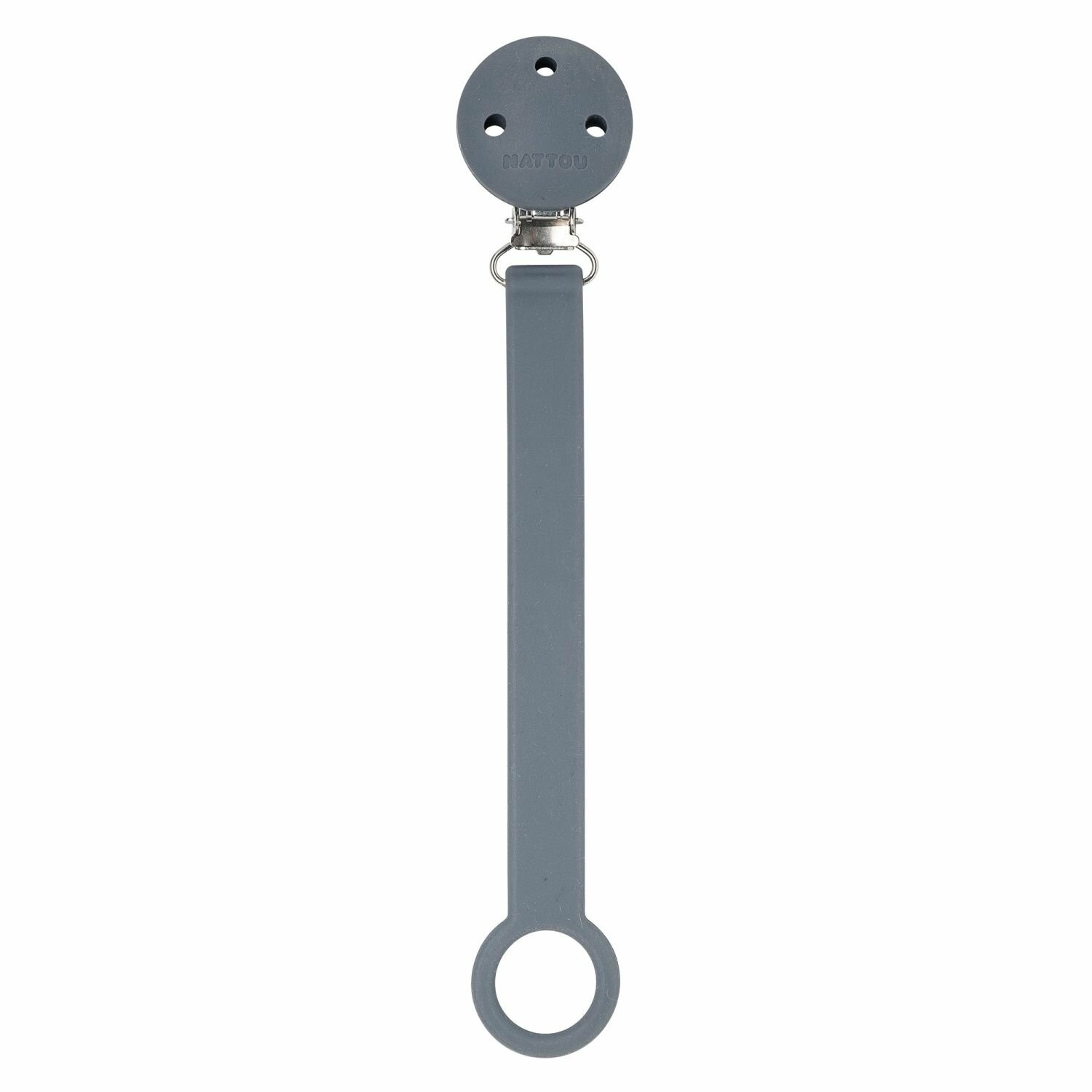 Держатель Nattou для фиксации соски Pacifinder Lapidou темно-серый (dark grey)