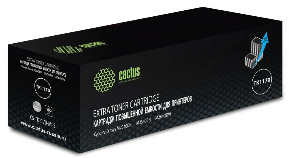 Картридж лазерный Cactus CS-TK1170-MPS TK-1170 черный (12000стр.) для Kyocera Ecosys M2040dn/ M2540dn/M2640idw
