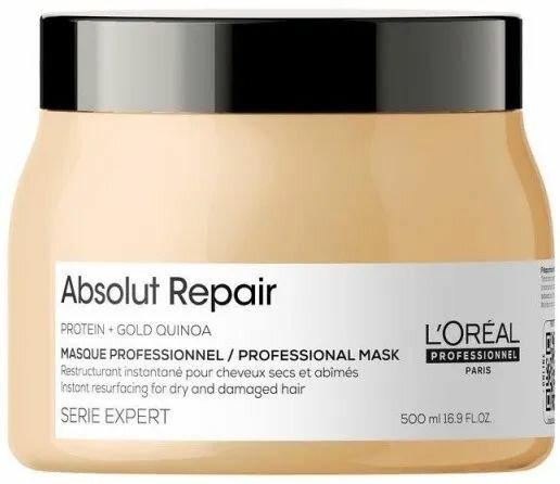 L'oreal Professionnel Маска-крем для сильно поврежденных волос Absolut Repair Gold 500мл