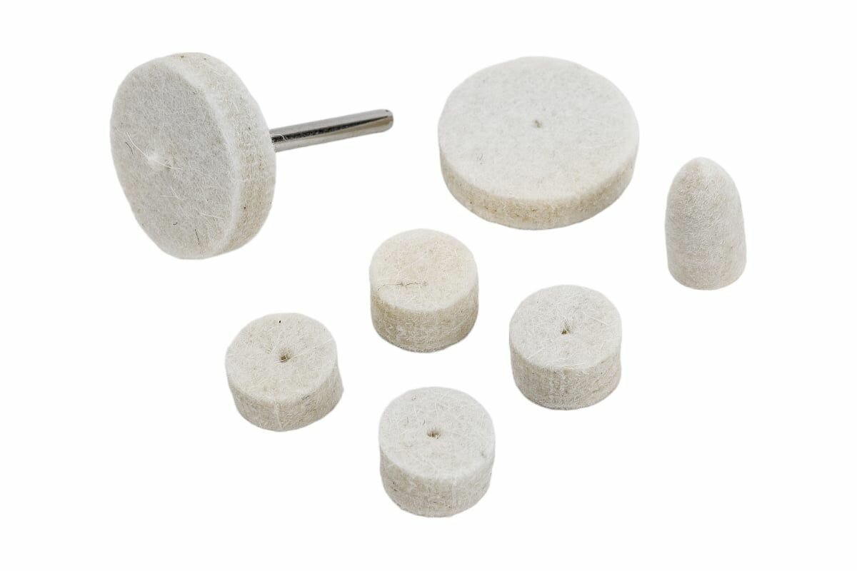 Фетровые круги набор 7 шт + держатель Gigant GCFE-S