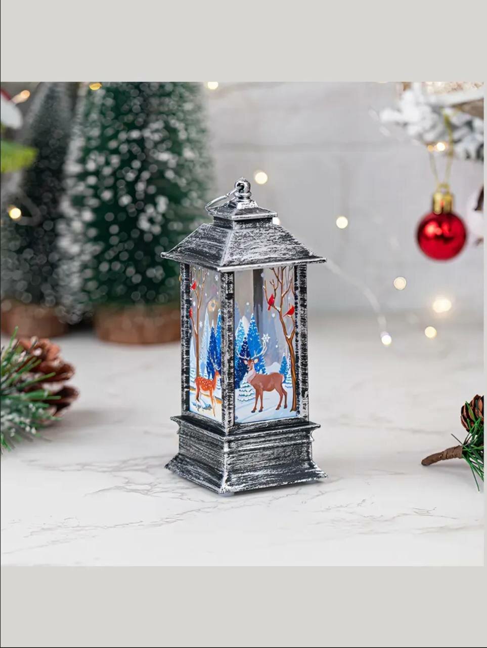 Новогодний декоративный фонарь