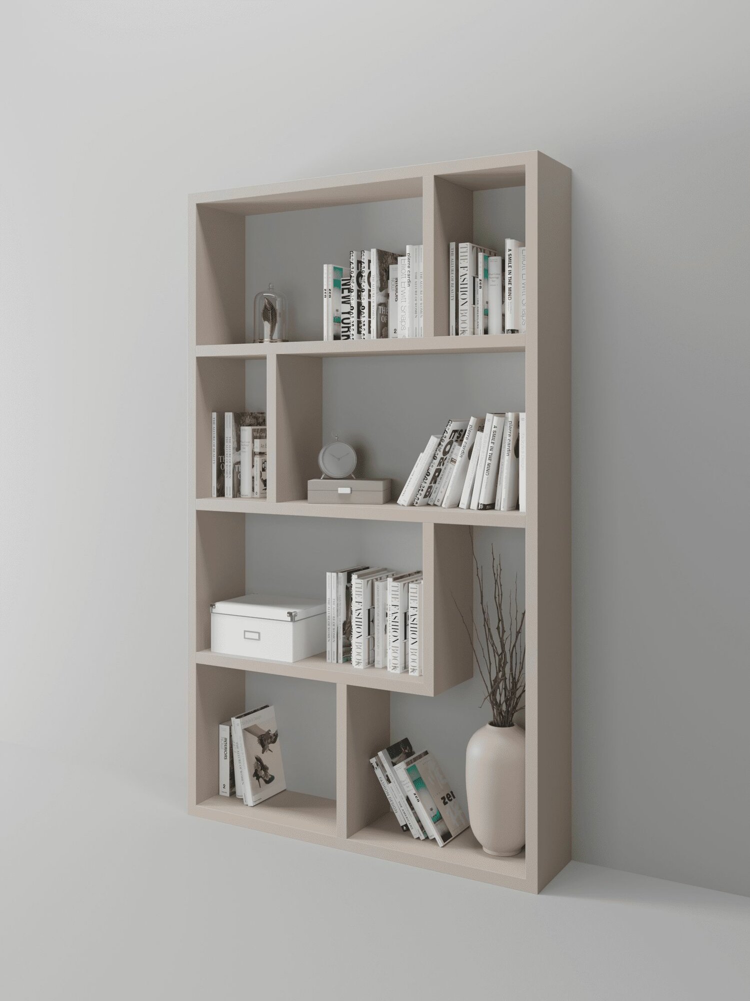 Стеллаж RIDDLE EGGE 2100x1300x280мм, напольный деревянный, стеллаж для книг и игрушек, зонирующая перегородка, шкаф