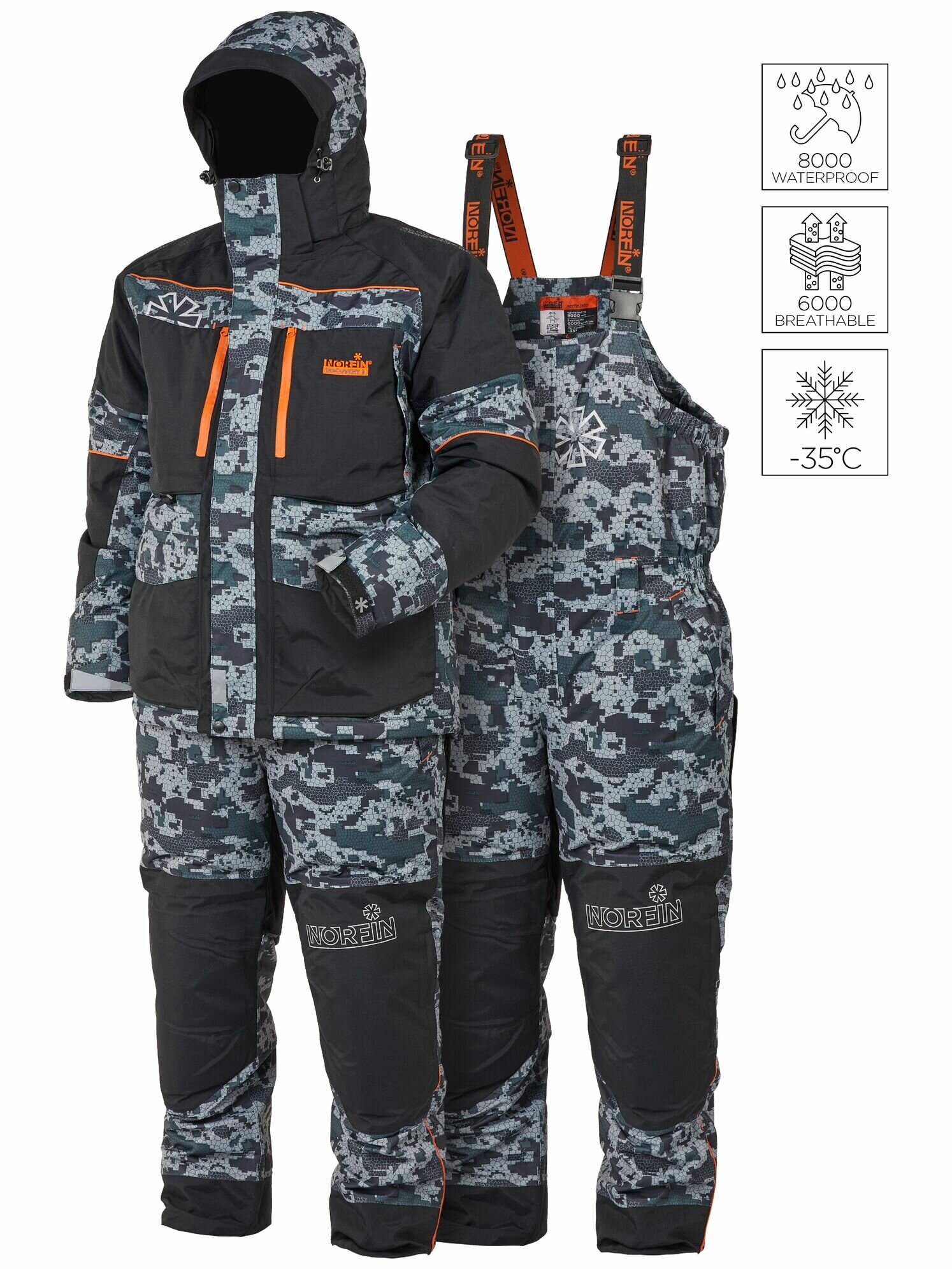 Костюм рыболовный тактический зимний Norfin DISCOVERY 3 CAMO 02 р. M мужская камуфляжная одежда для охоты теплый спортивный тактический