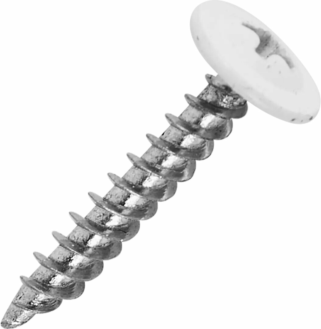 Саморезы по металлу с пресс-шайбой острые оцинкованные RAL 9003 4.2x25 200 шт.