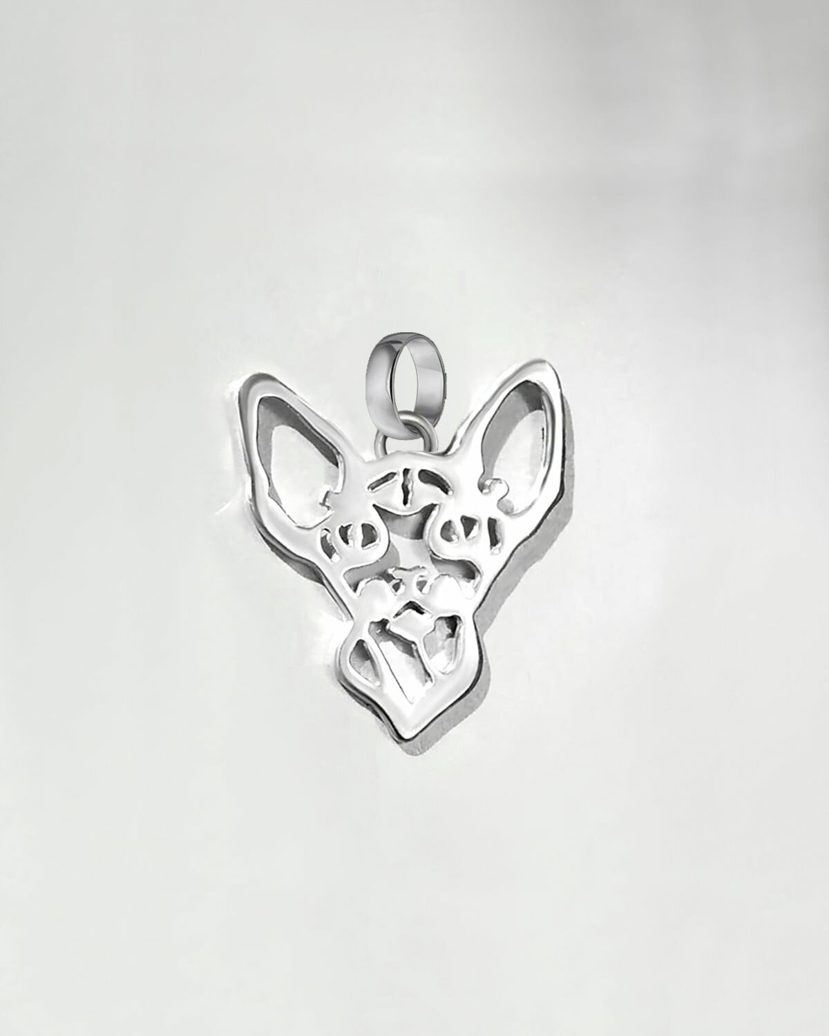 Подвеска Diamond Animal, серебро, 925 проба, родирование