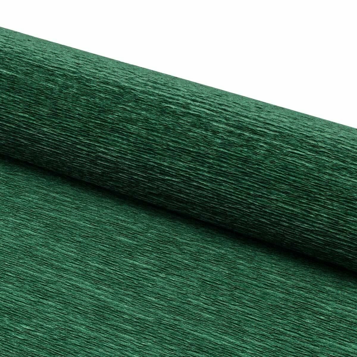 Бумага гофрированная Cartotecnica Rossi простая, 50 см х 2,5 м, 180 гр, хвойно-зеленая , 1 шт (58870)