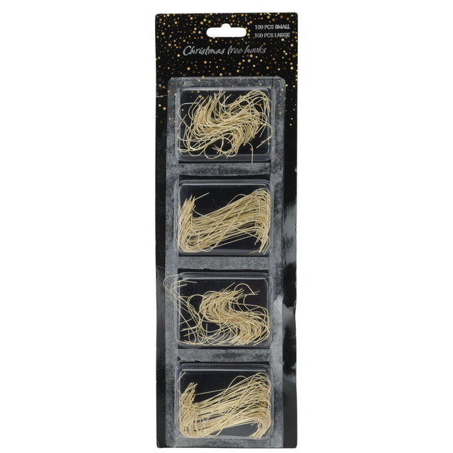 Крючки для елочных игрушек 300 шт, золотые, Koopman (Купман), AAE971200