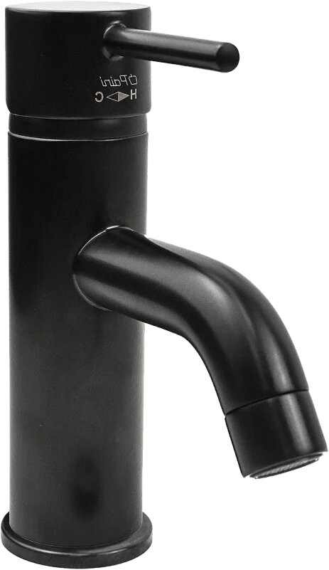 Смеситель для раковины Paini Cox 78PZ205 черный, матовый, кран для ванной в раковину, из латуни, рычажный, с керамическим картриджем