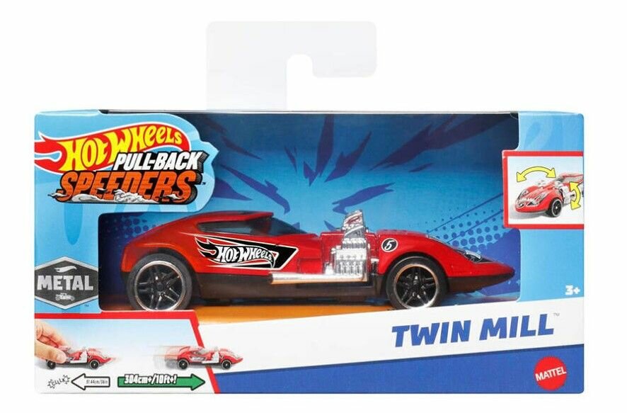 Машинка Хот вилс инерционная игрушка Hot Wheels Speeders TWIN MILL HPT04_HPR72