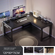 Угловой компьютерный стол, металлический, HPL-пластик, нагрузка до 200кг