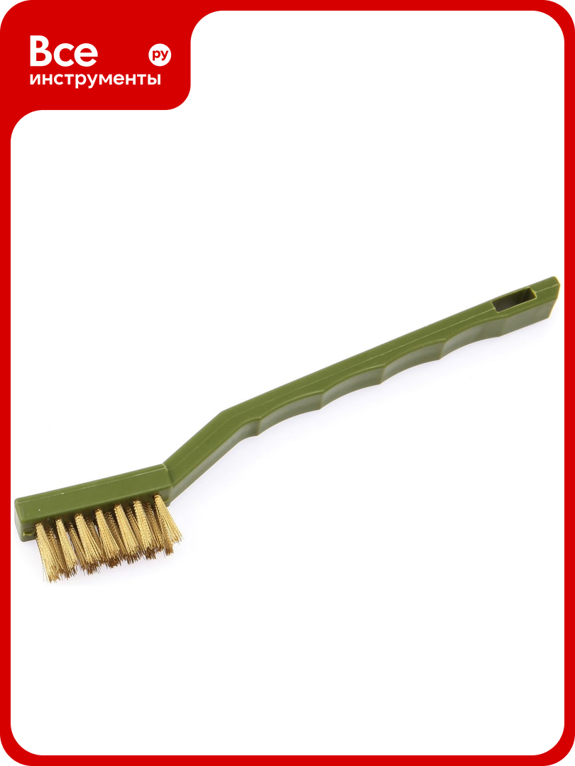 Щётка-мини Дело Техники с латунной прямой щетиной, пластиковой рукояткой, профессиональный класс