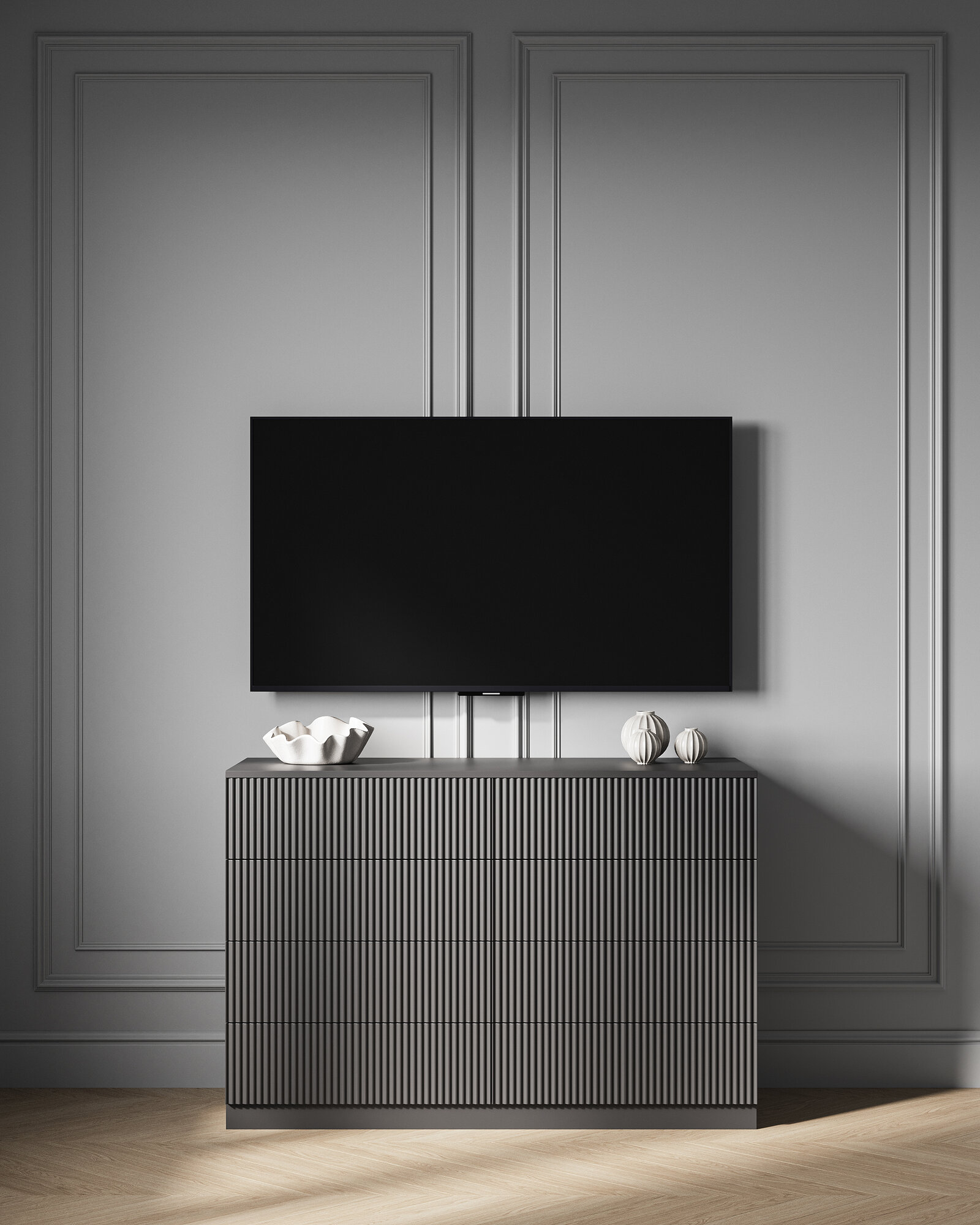 Комод Моника с ящиками для одежды и хранения вещей, современный стиль, МДФ фасады