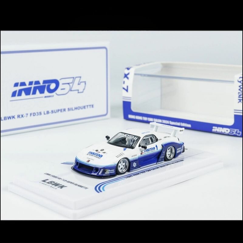 Машинка INNO 1:64 SUPER Mazda RX7 FD3S Модель легкосплавного автомобиля