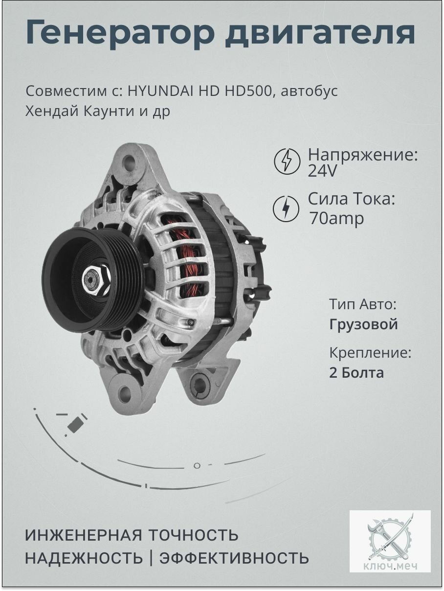 Генератор для HYUNDAI HD HD500, автобус Хендай Каунти