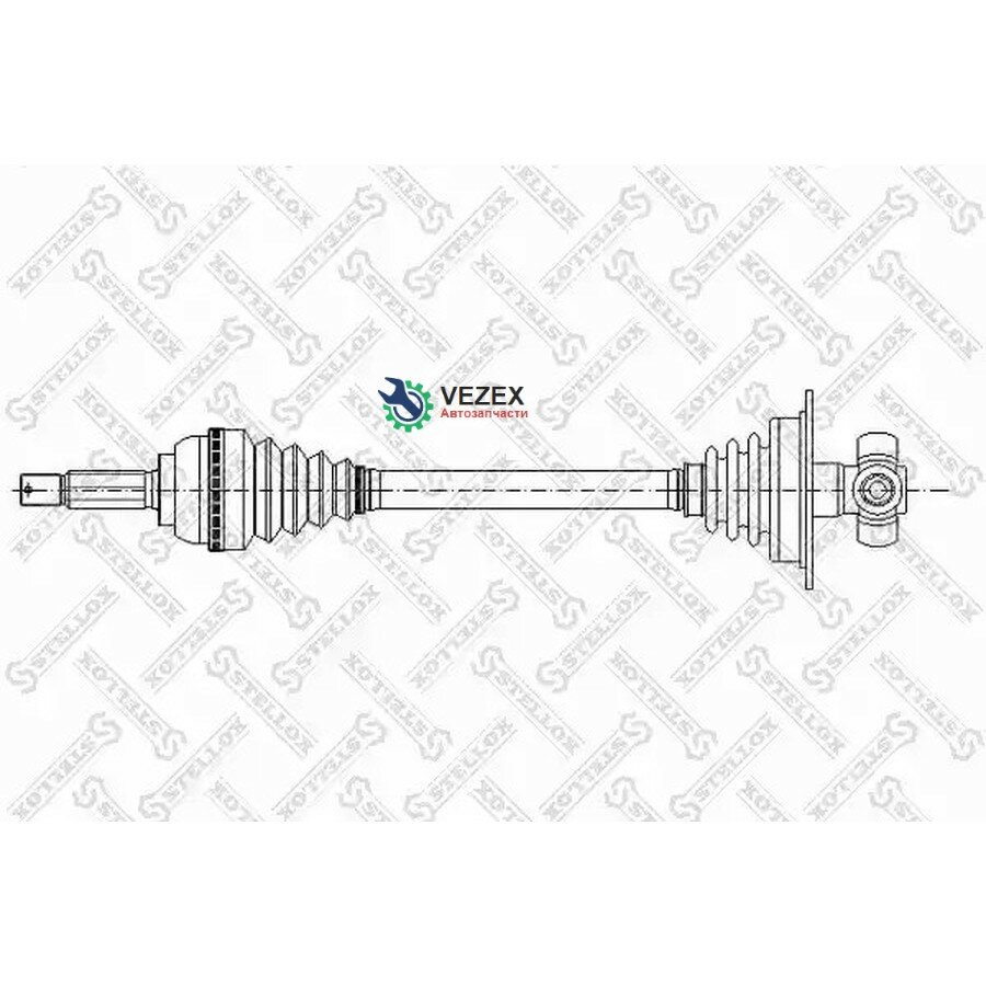 STELLOX 1581017SX привод левый! 648mm, 20927\ Renault Megane/Scenic 1.4-2.0 96>