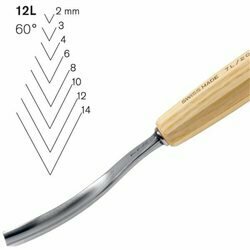 Стамеска полуклюкарза остроугольная Pfeil 12L/14-60