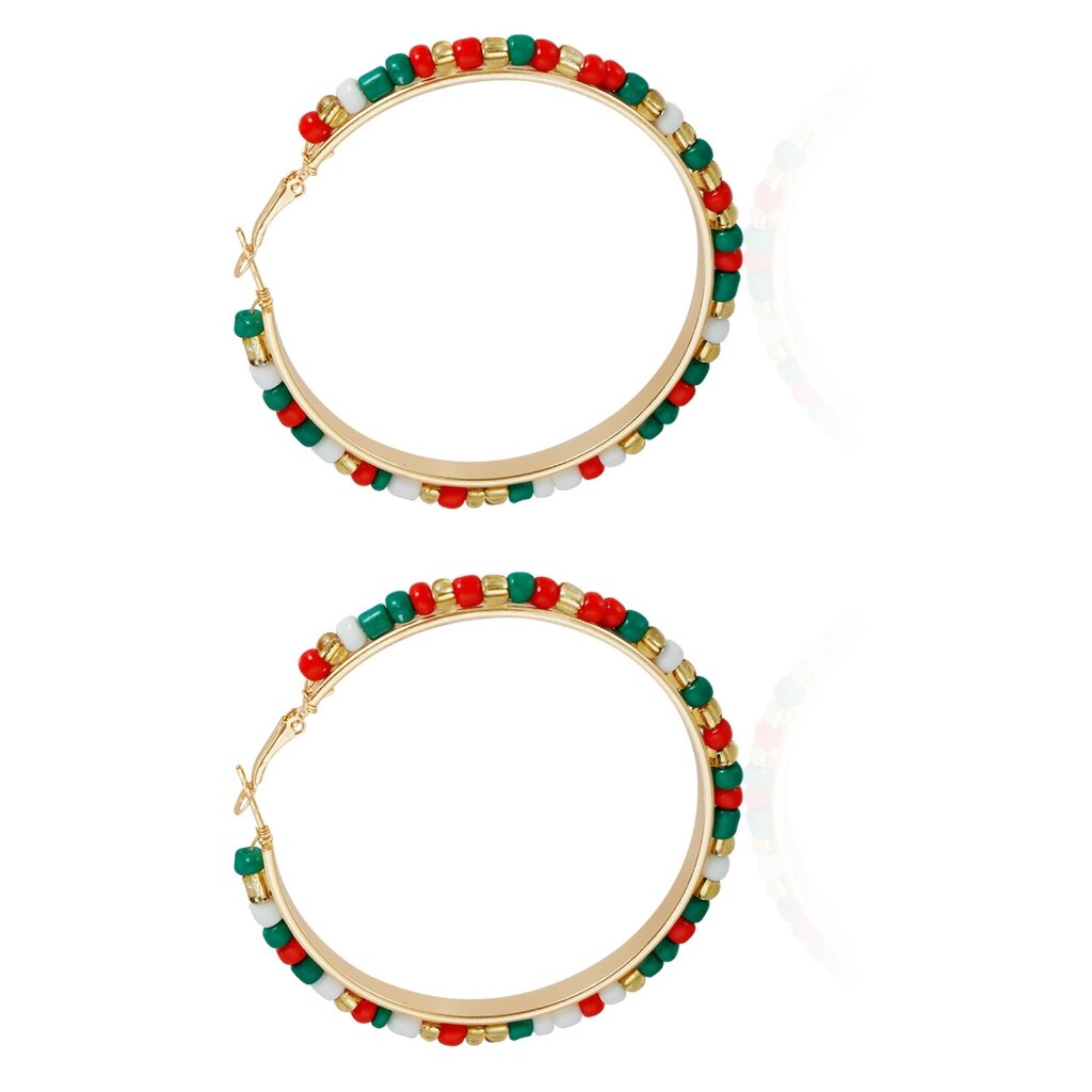 Минималистичные рисовые серьги, красочные рождественские украшения, легкие аксессуары для ушей из сплава