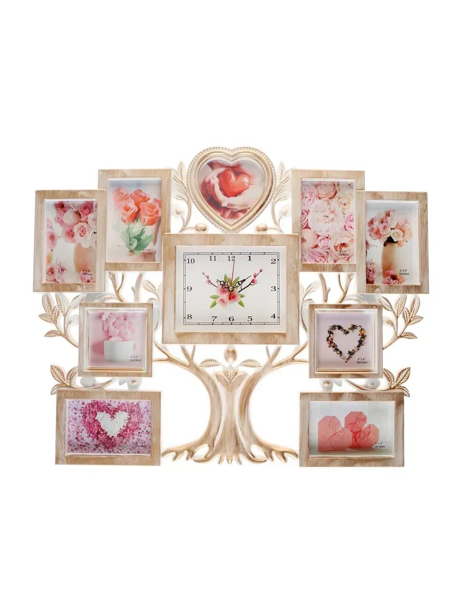 Фоторамка коллаж часы на стену