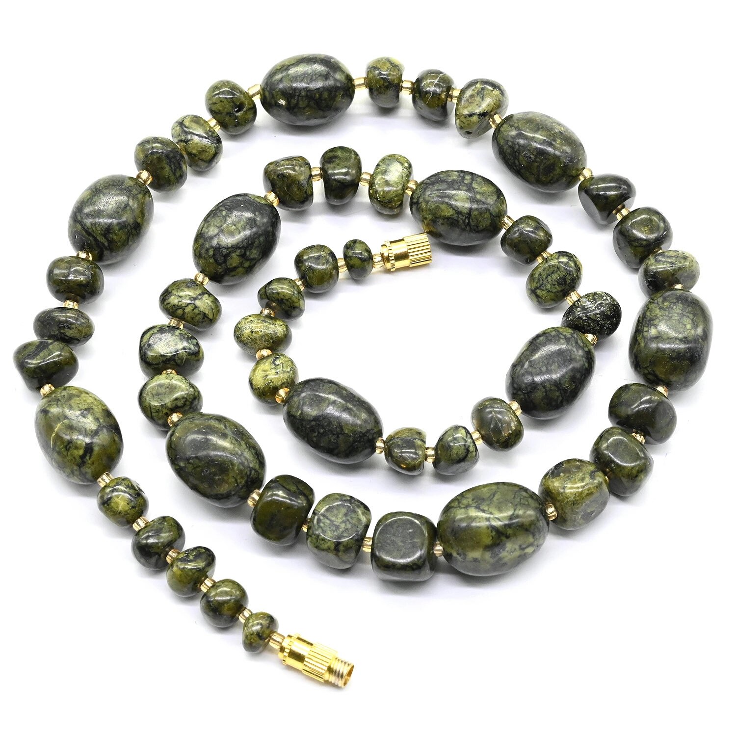 Бусы, змеевик