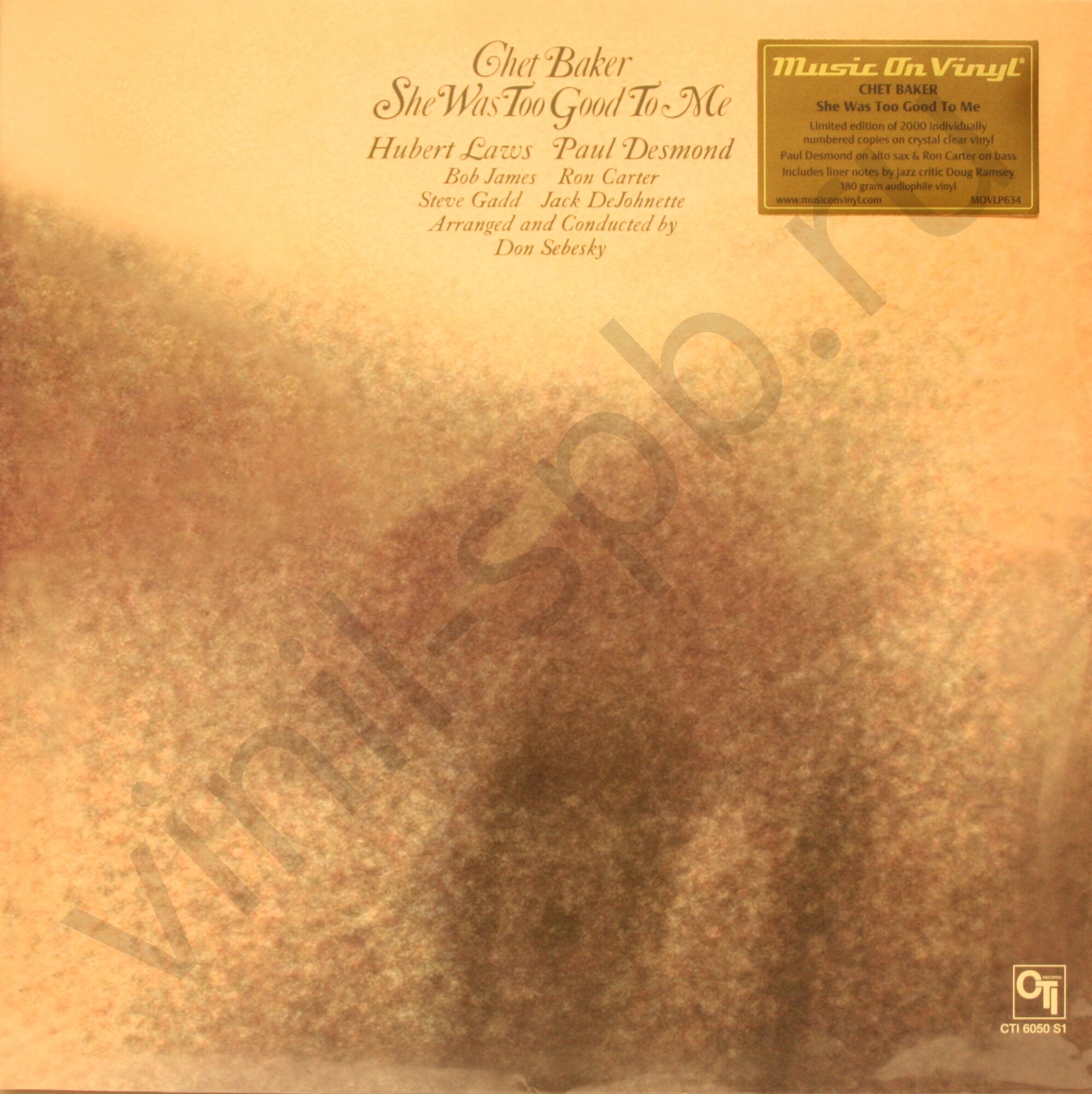 Виниловая пластинка "She Was Too Good to Me" Chet Baker, LP, Music On Vinyl, 2025 год, 8719262041356