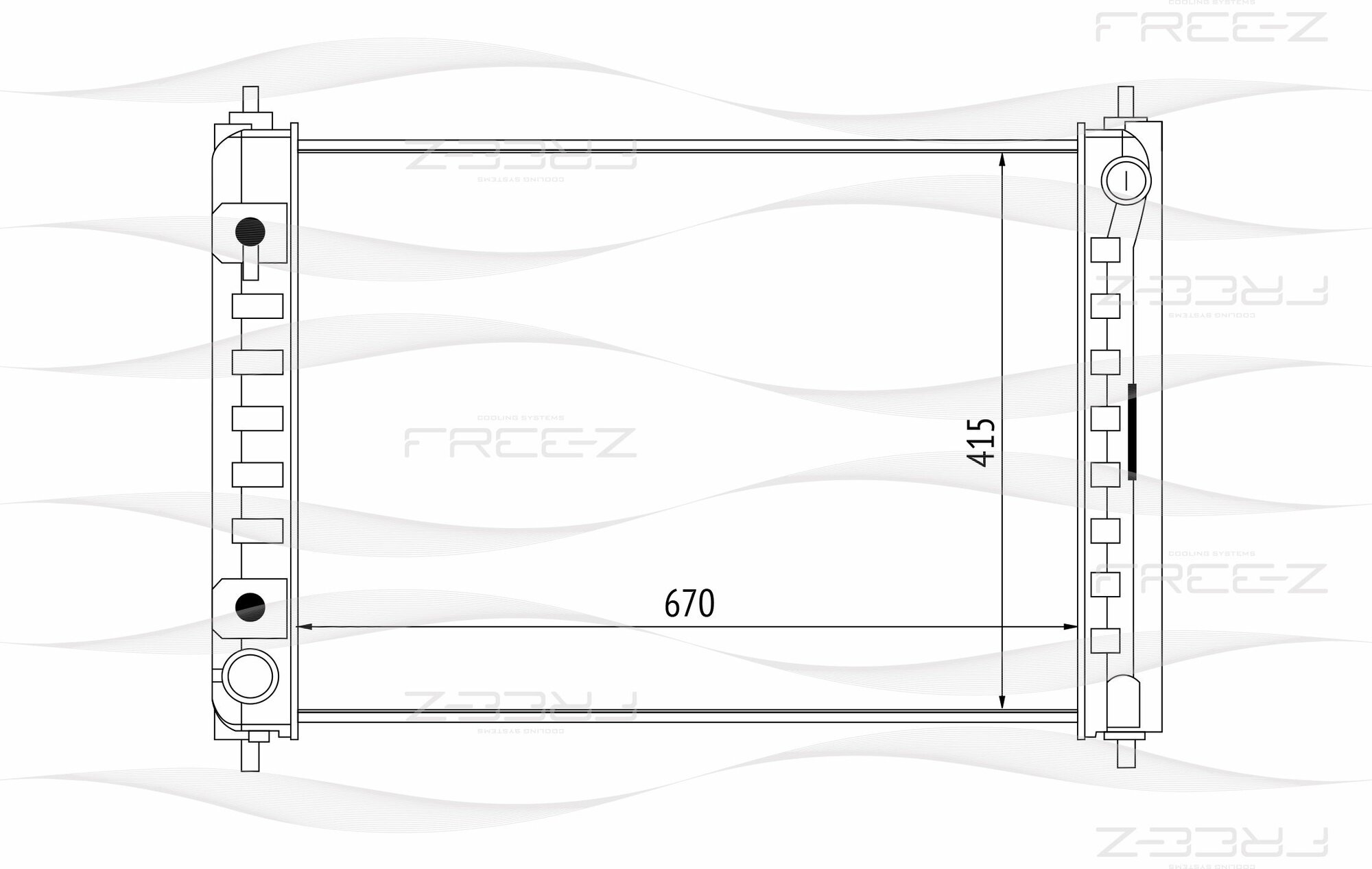 Радиатор охлаждения для NISSAN Teana 08, FREE-Z, KK0249, FREE-Z KK0249