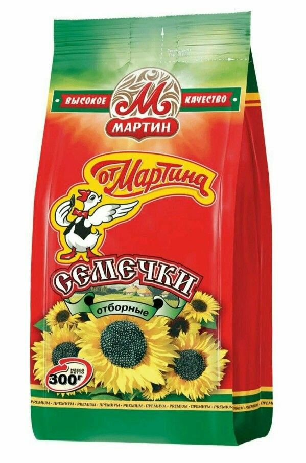 От Мартина Семечки Отборные, с морской солью, 300 гр