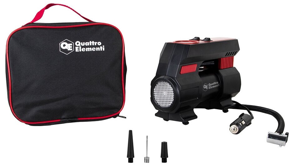 Компрессор автомобильный QUATTRO ELEMENTI Smart 25 (12 Вольт, 100 Вт, 7 бар, 25 л/мин, сум (792-094), шт