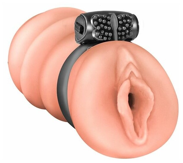 Мастурбатор с виброкольцом Satisfaction Magazine School mistress,10,5 см,5,2 см, телесный, термопластичная резина (TPR), с вибрацией, Мужской, Секс-товары для мужчин