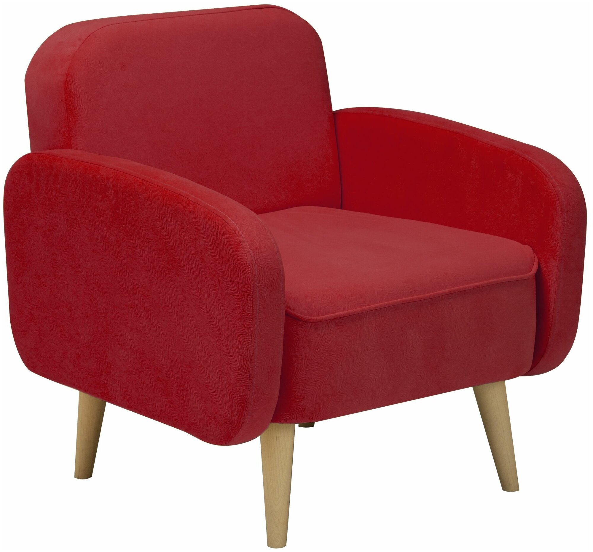 Кресло для отдыха Малютка, мягкое, с подлокотниками, на ножках, велюр бордовый