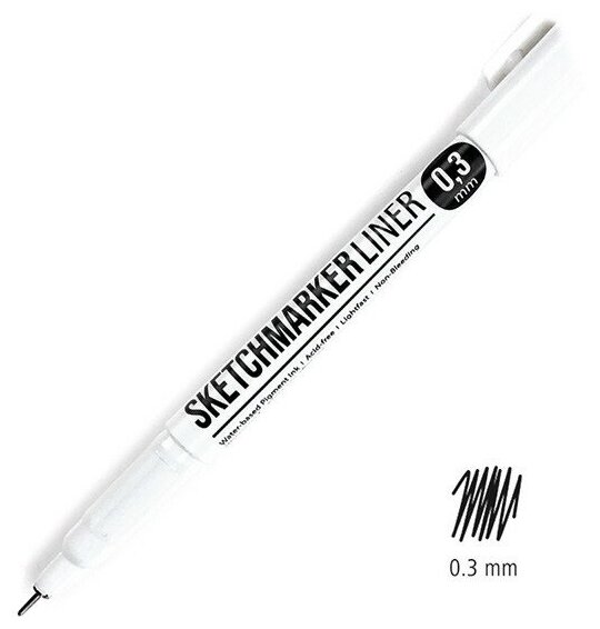 Линер SKETCHMARKER Ручка капиллярная (линер) SKETCHMARKER 0.3, черный