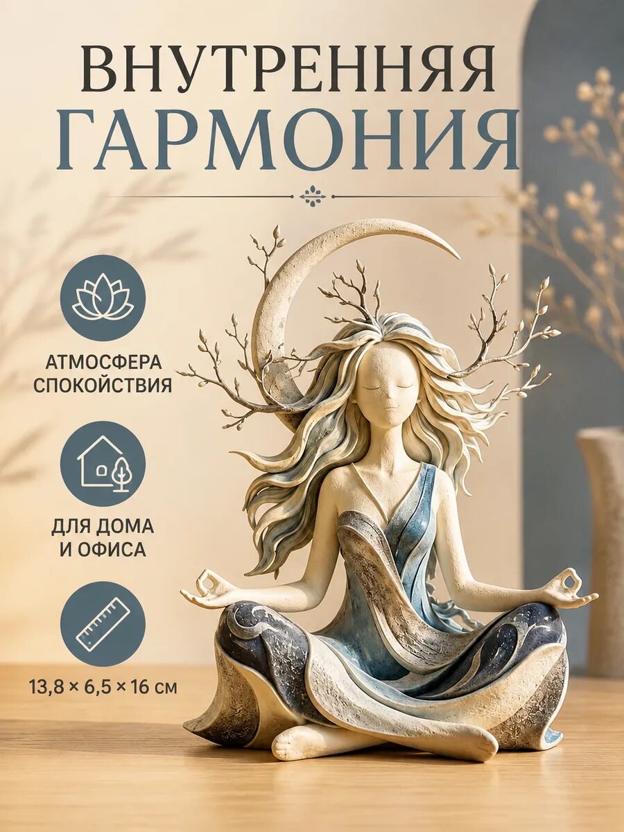Скульптура-статуэтка Луна и медитация