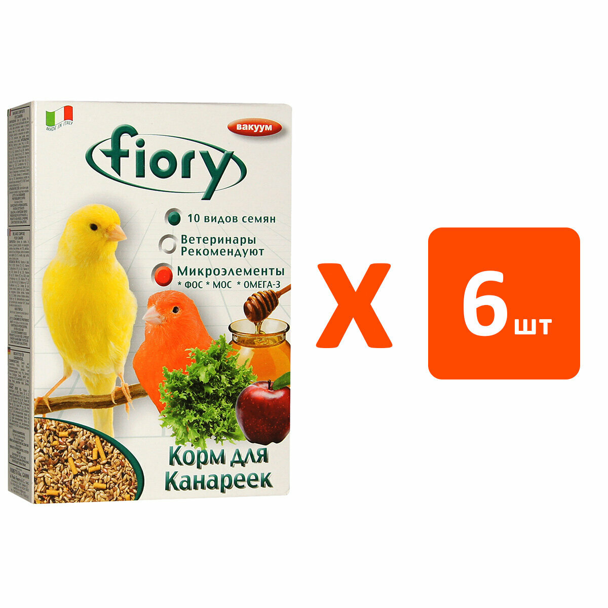 FIORY CANARINI — Фиори корм для канареек (400 гр х 6 шт)