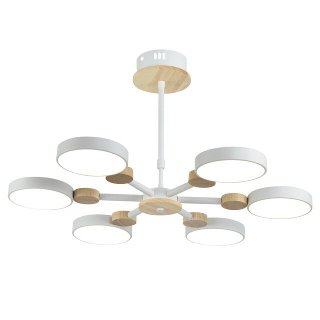 Люстра потолочная RITTER Scandia 102Вт LED 7200Лм 2700/6400К белый/дерево